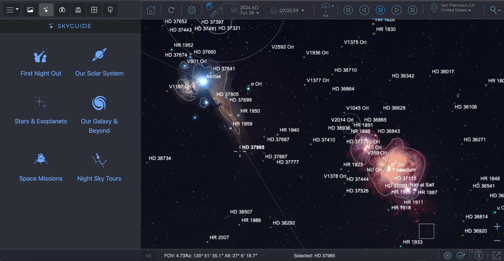 Starry Night Web – Simulation Curriculum Corp.